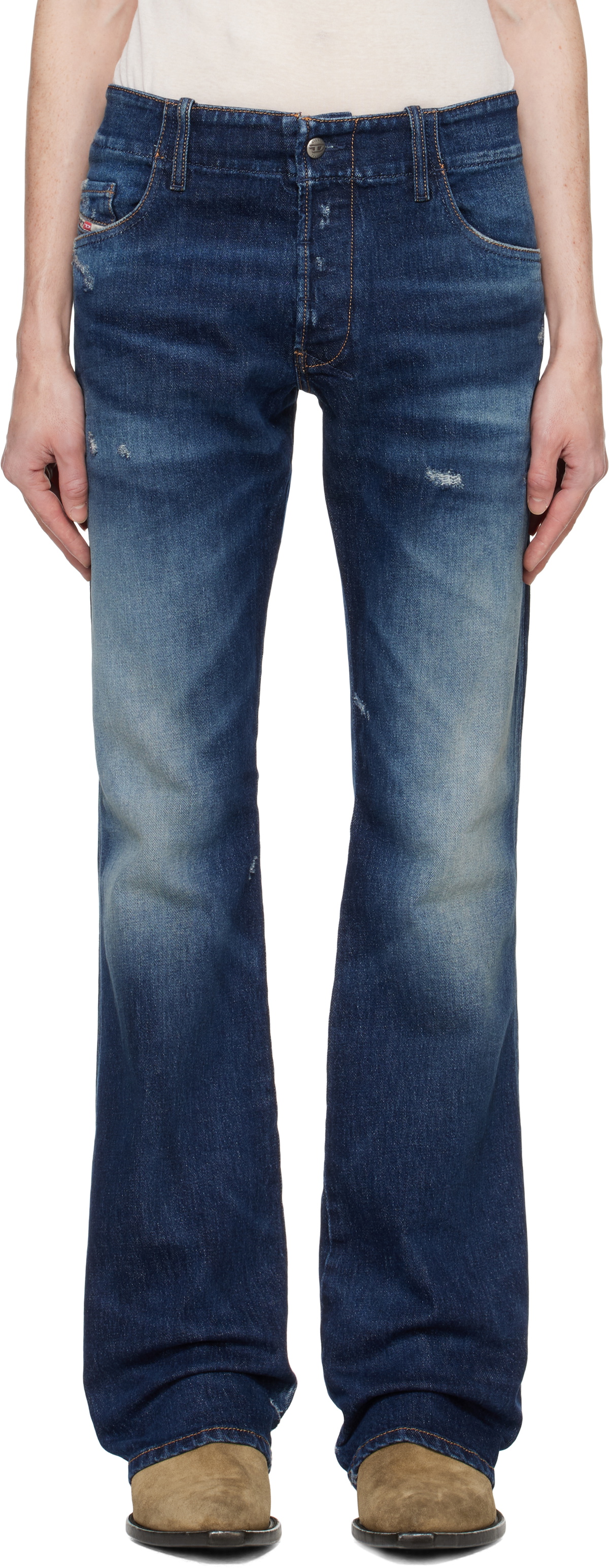 Diesel Blue Bootcut D-Backler Jeans Diesel