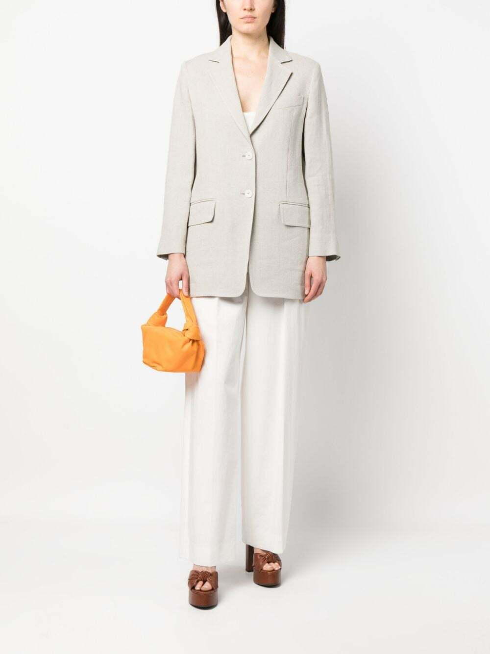 MAX MARA - Oversized Linen Blazer Jacket Max Mara