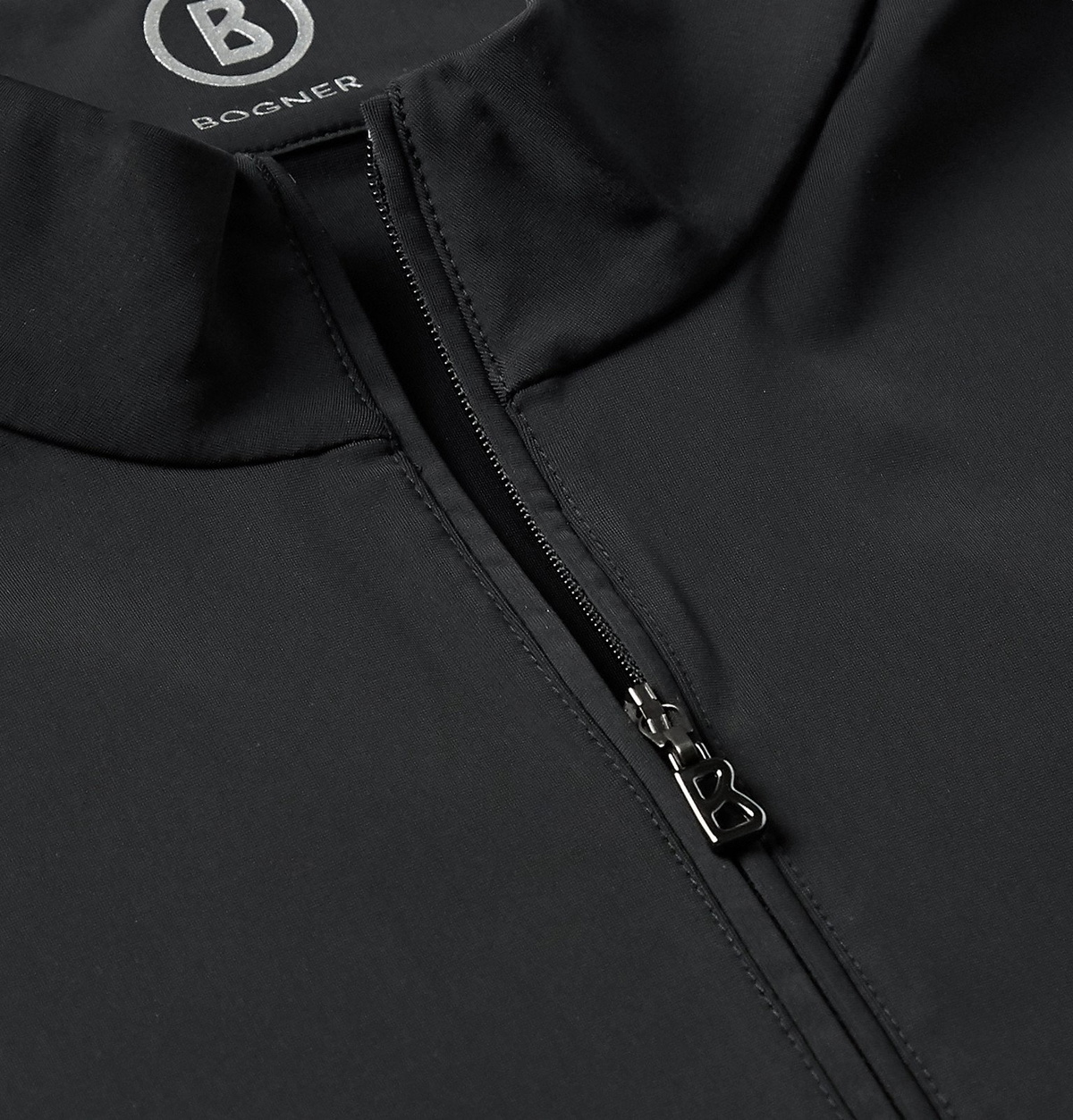 Bogner - Florin Logo-Print Stretch-Jersey Half-Zip Golf Top - Black Bogner