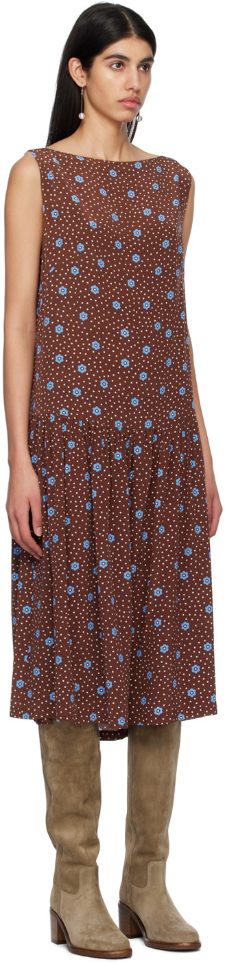 Caro Editions Brown Heather Midi Dress