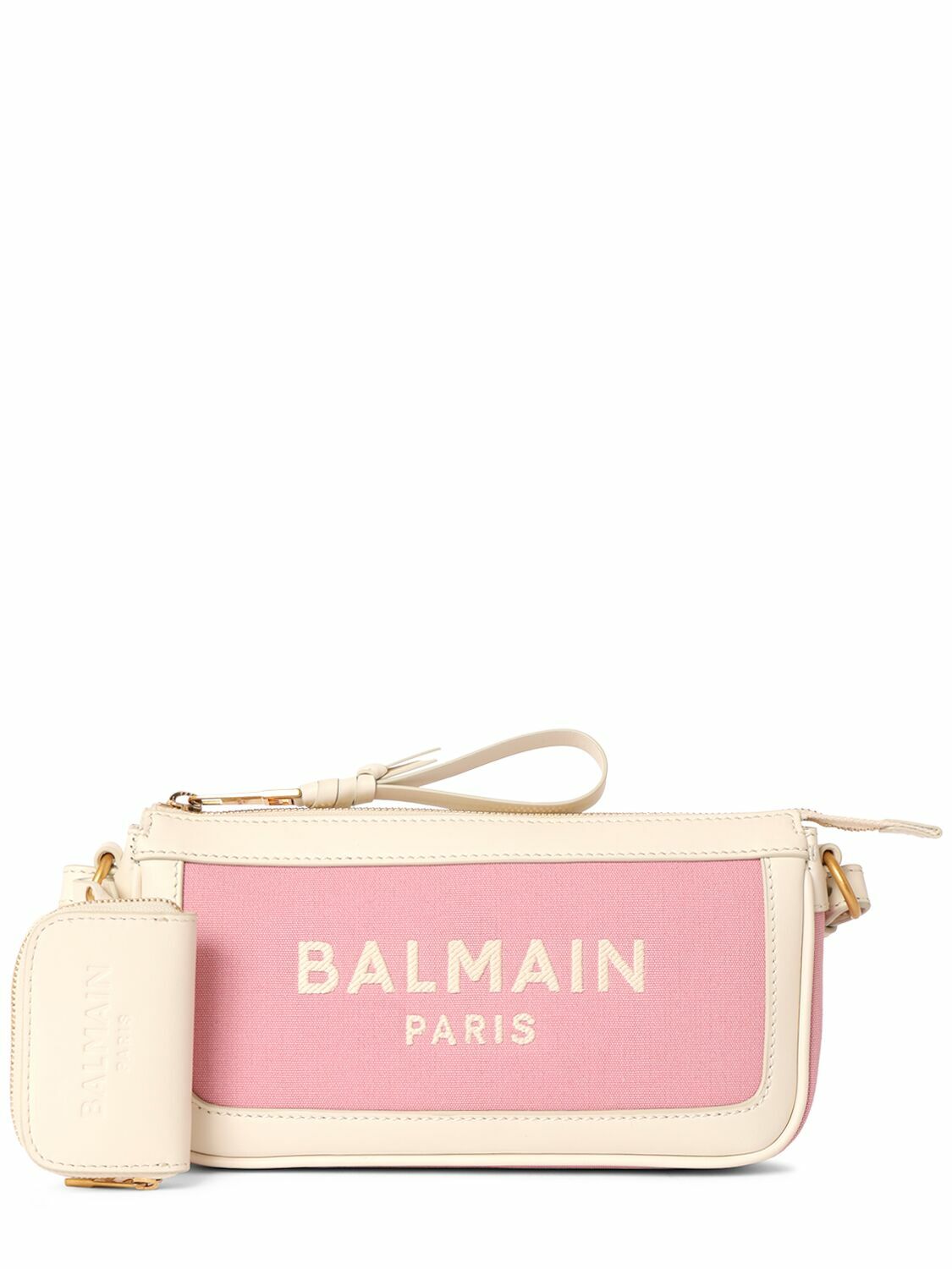 BALMAIN - B-army Canvas Chain Clutch Balmain