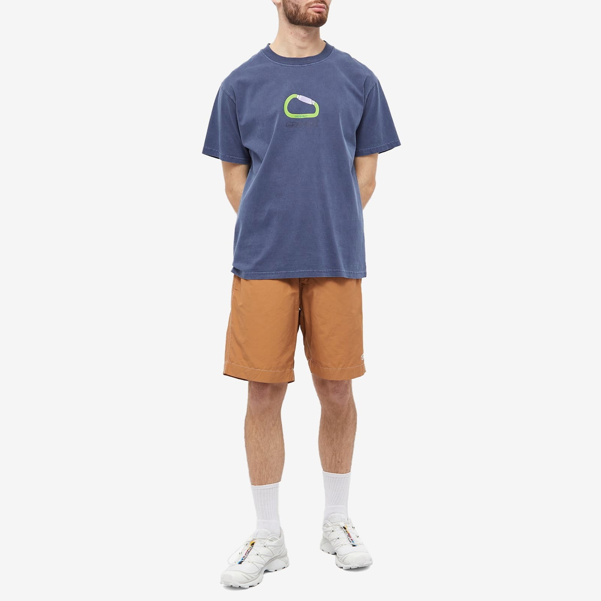 Snow Peak Men's Light Mountain Cloth Short in Brown Snow Peak