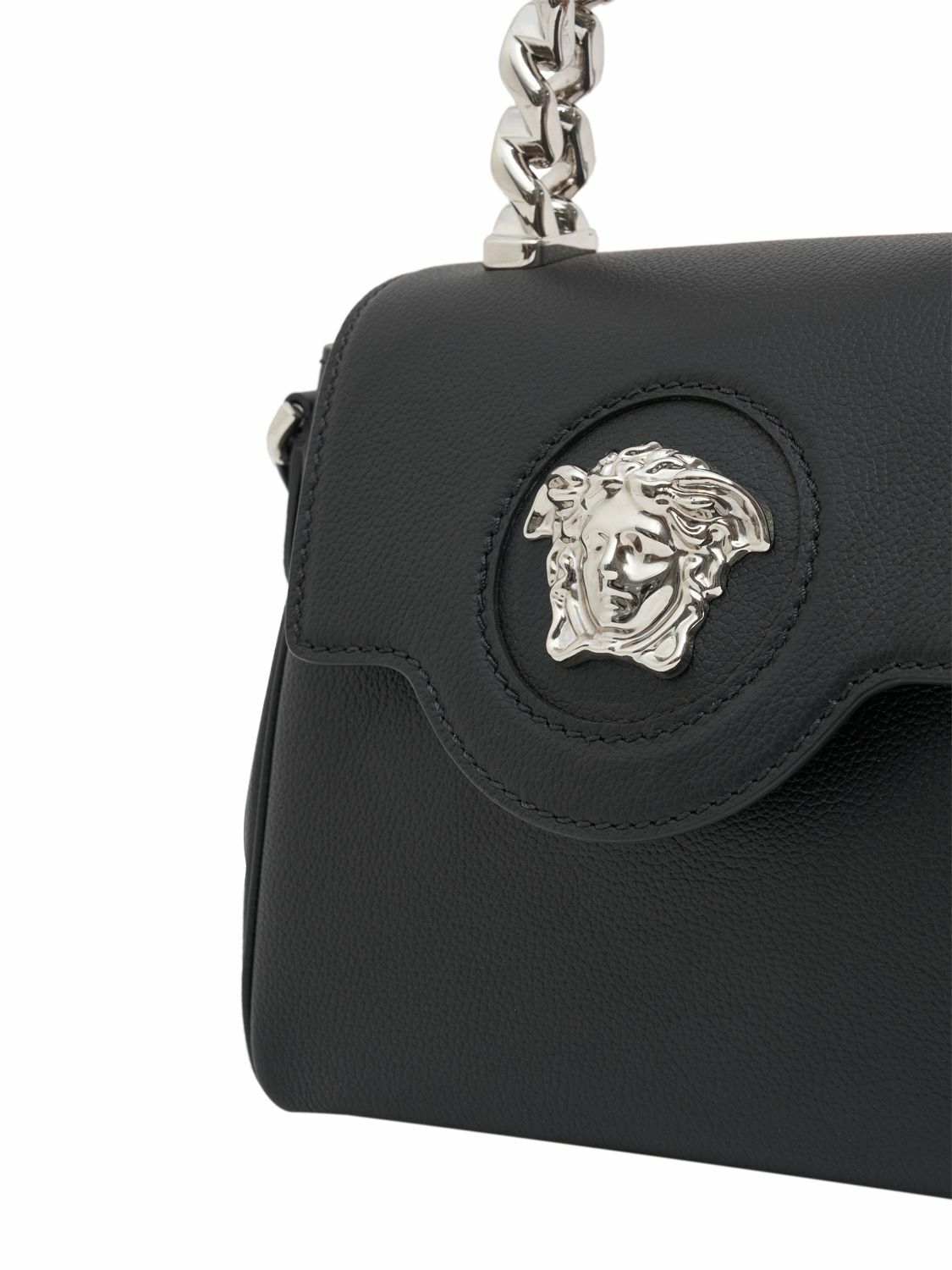 VERSACE - Small Medusa Leather Top Handle Bag Versace