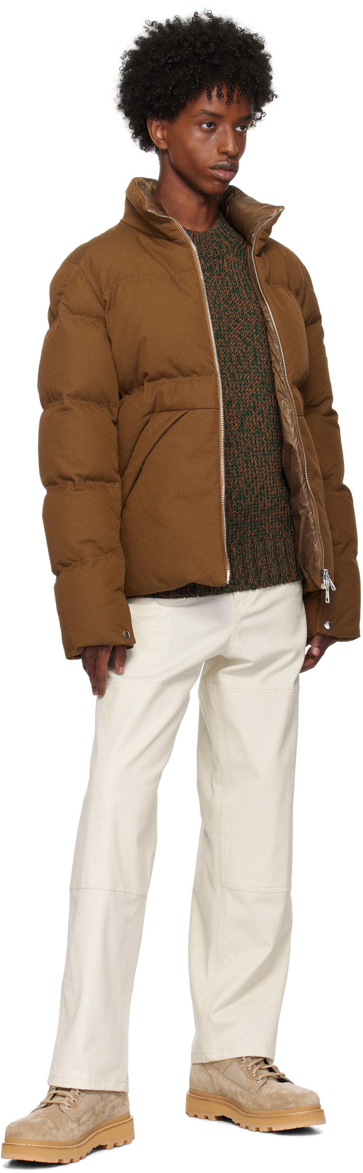 Moncler Brown Bayamo Short Down Jacket Moncler