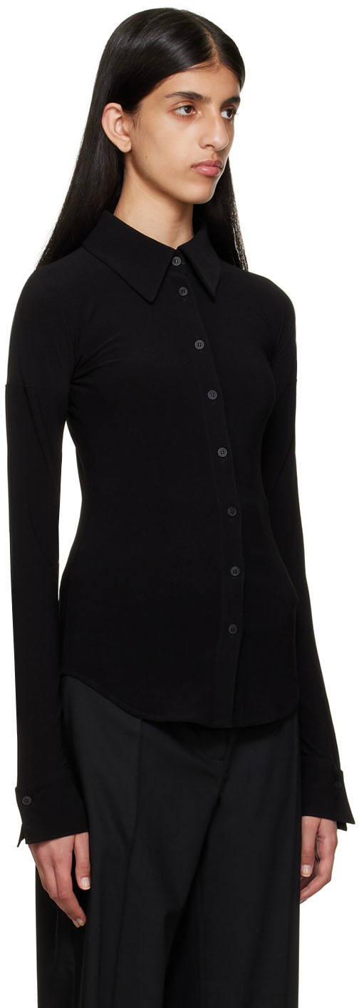 Olēnich Black Polyester Shirt Olēnich