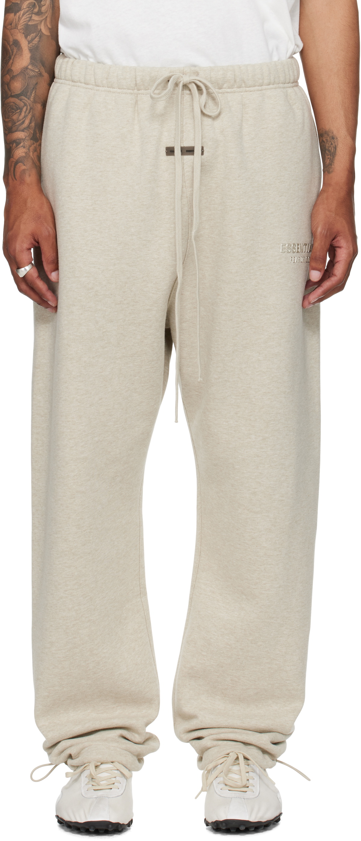 Fear of God ESSENTIALS Beige Relaxed Fleece Sweatpants Fear Of God ...