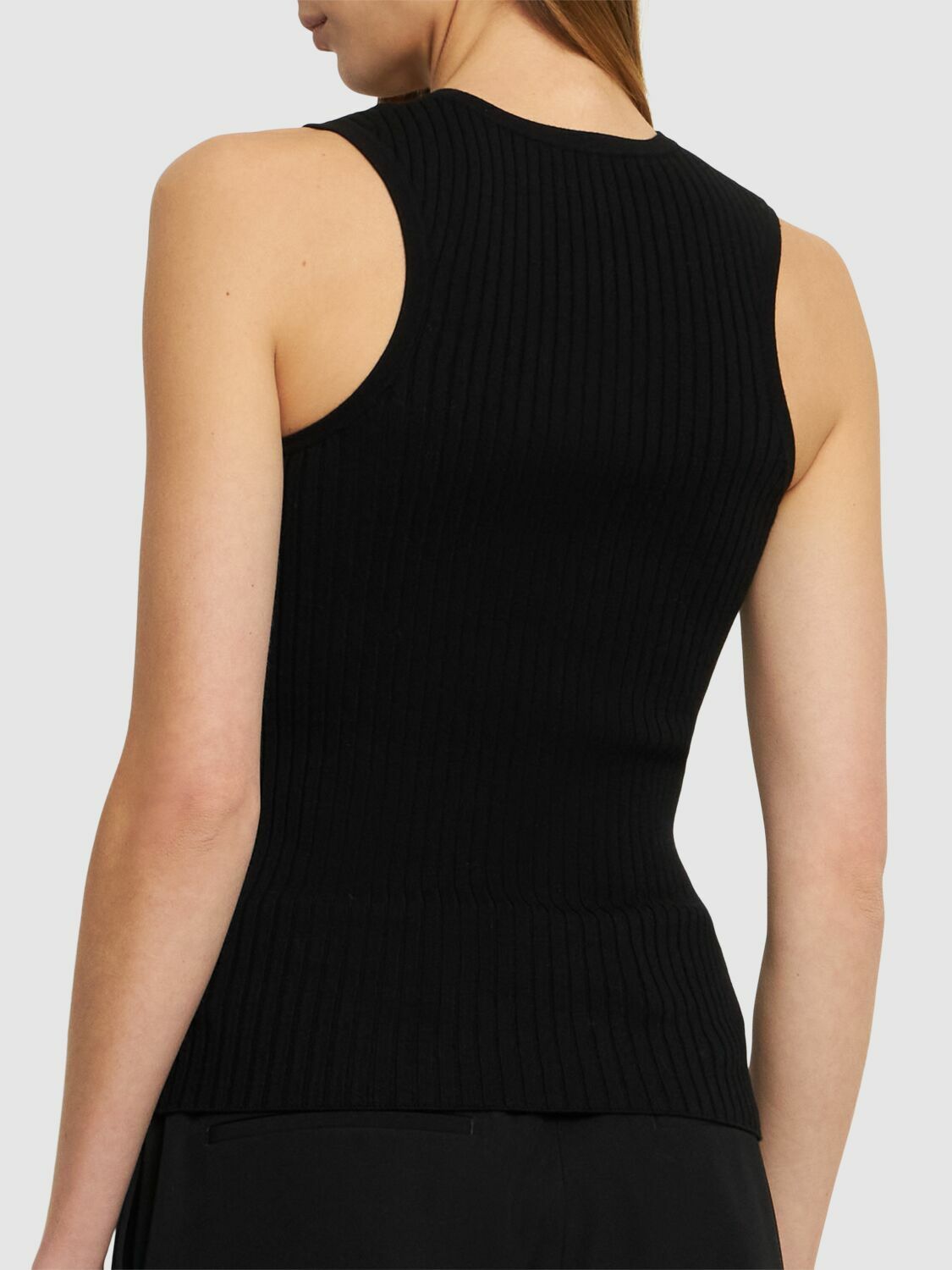 WEEKEND MAX MARA Braida Viscose Blend Rib Knit Top Weekend Max Mara
