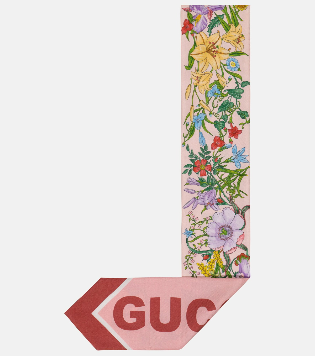 Gucci - Logo floral silk scarf Gucci