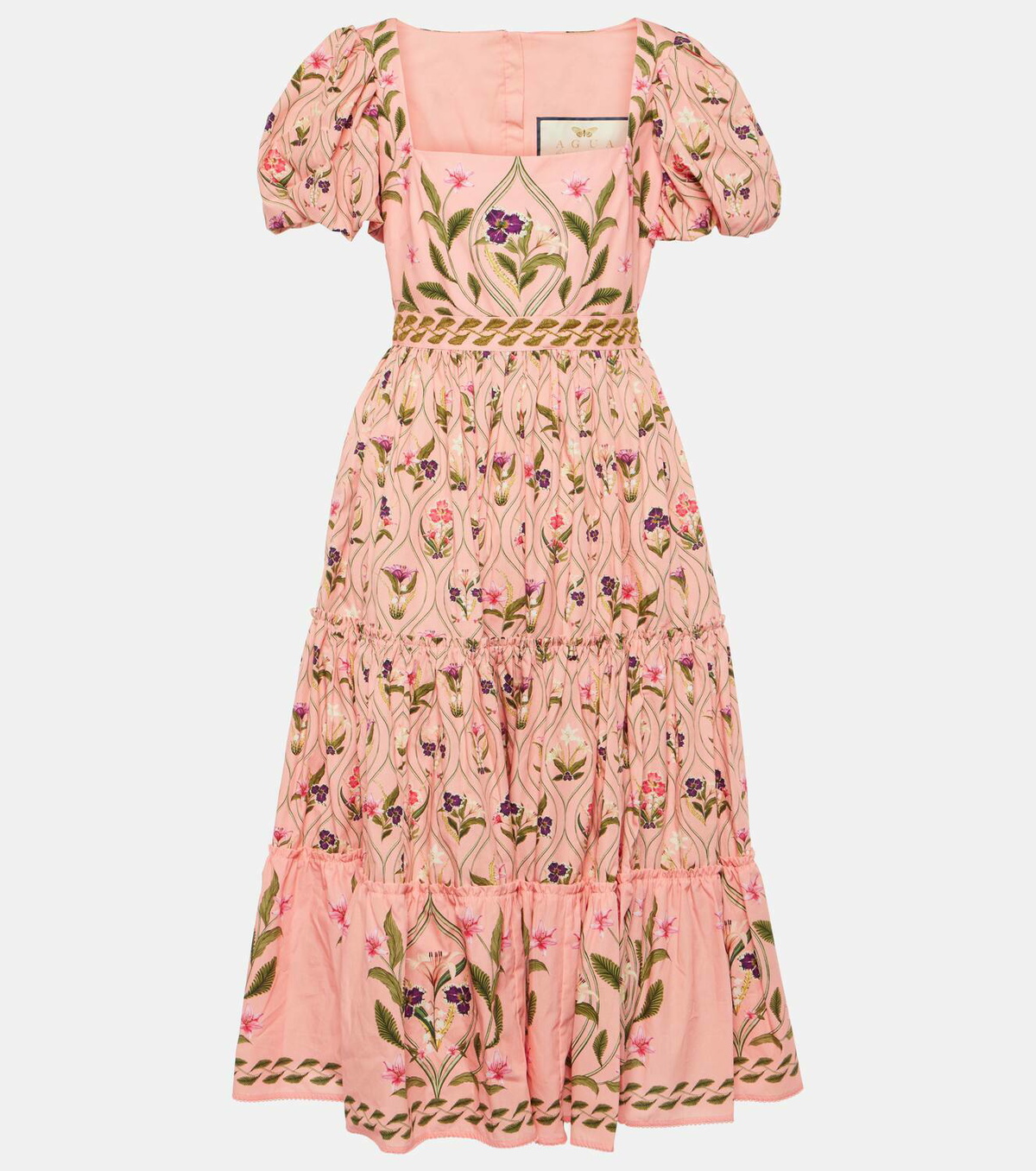 Agua by Agua Bendita Alga Pacifico tiered cotton midi dress Agua by ...