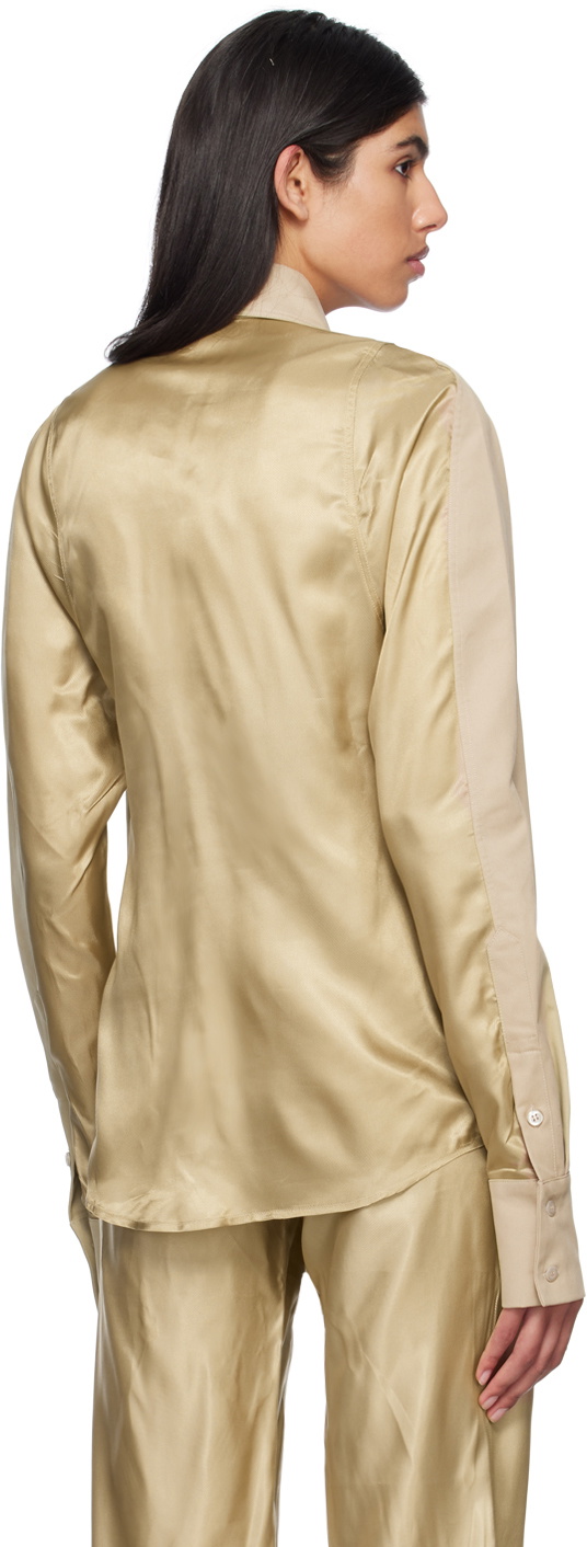 Bianca Saunders Beige Row Back Shirt Bianca Saunders