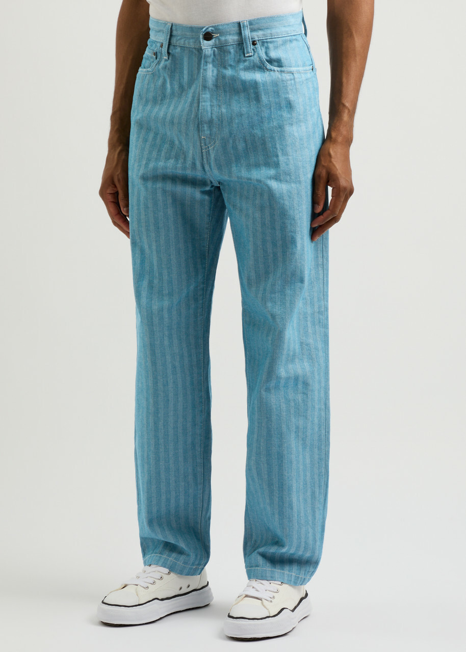 Carhartt Wip Menard Herringbone Straight-leg Jeans Blue Carhartt WIP