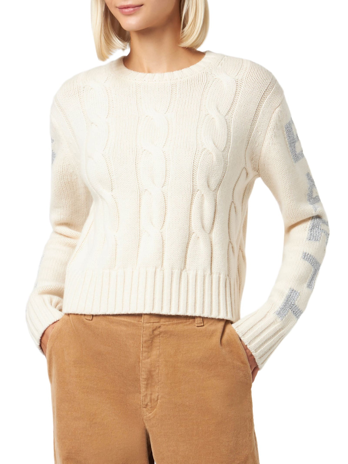 MC2 Saint Barth Woman Crewneck Braided Sweater With Saint Barth Lurex ...