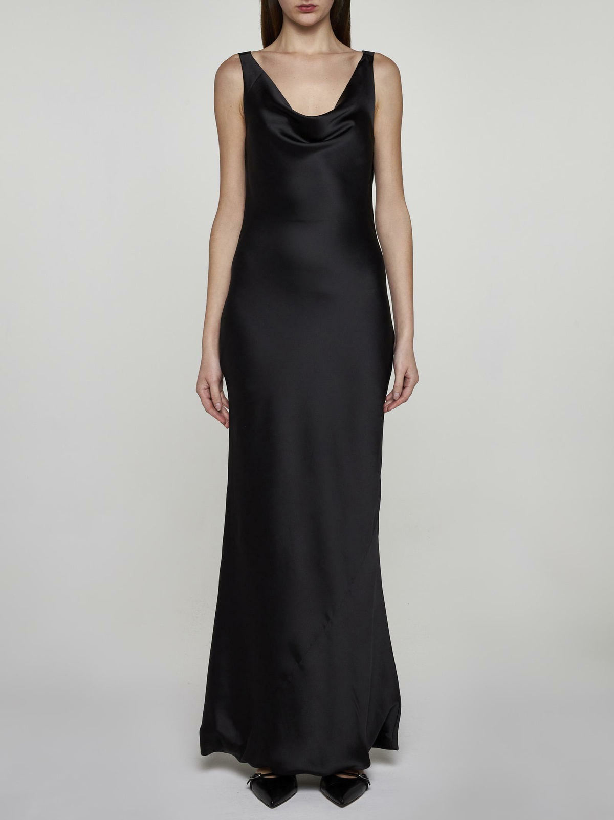 Norma Kamali Maria Satin Gown Norma Kamali