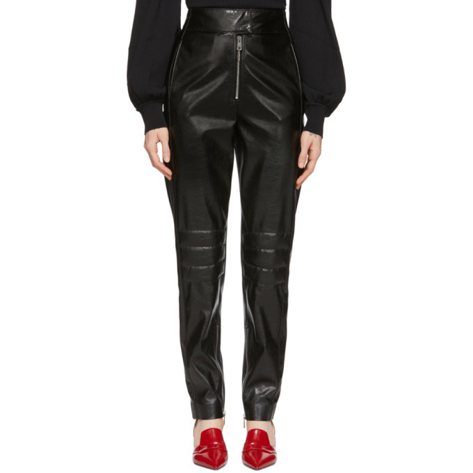 MSGM Black Biker Trousers MSGM