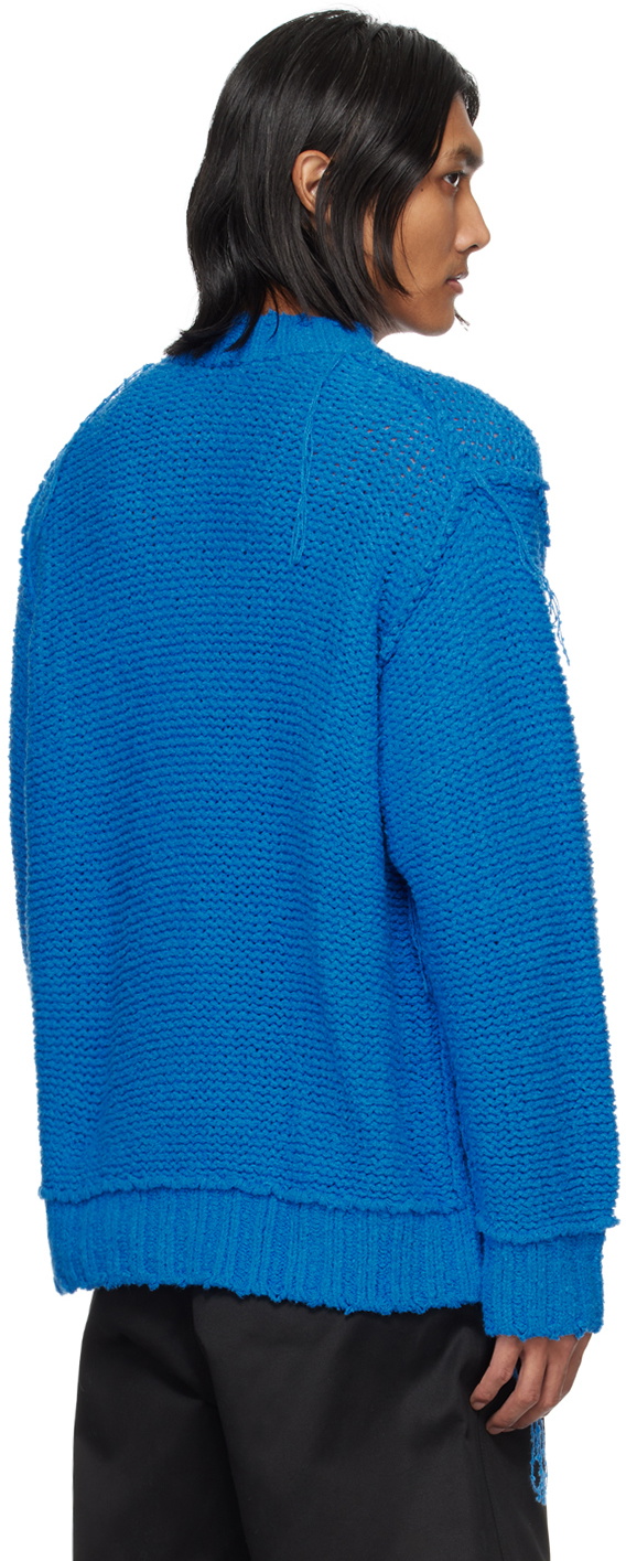 sacai Blue Loose Thread Sweater Sacai