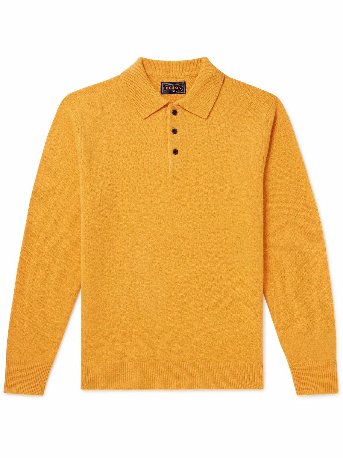 Beams Plus - Wool Polo Shirt - Yellow Beams Plus