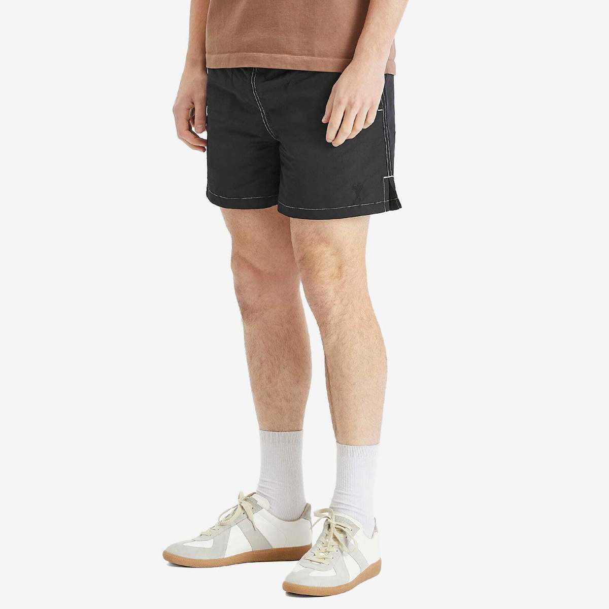 AMI Paris Men's Beach Short in Black AMI