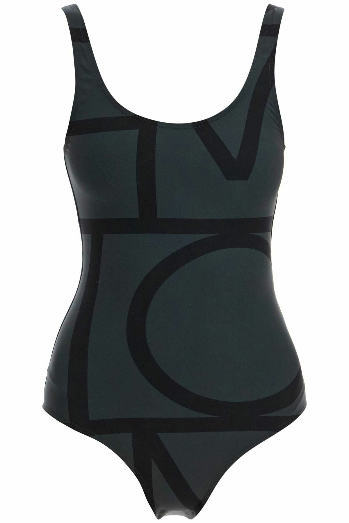 TOTEME one piece monogram swimsuit Black Toteme