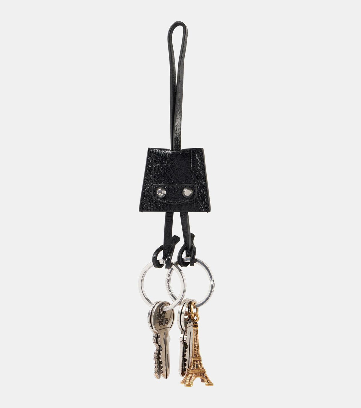 Balenciaga Le City Charm Eiffel leather keychain Balenciaga