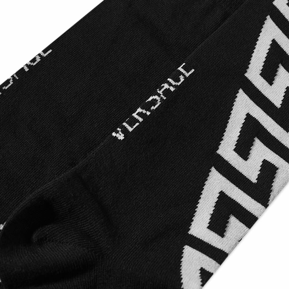 Versace Men's Greek Band Sock in Black/White Versace