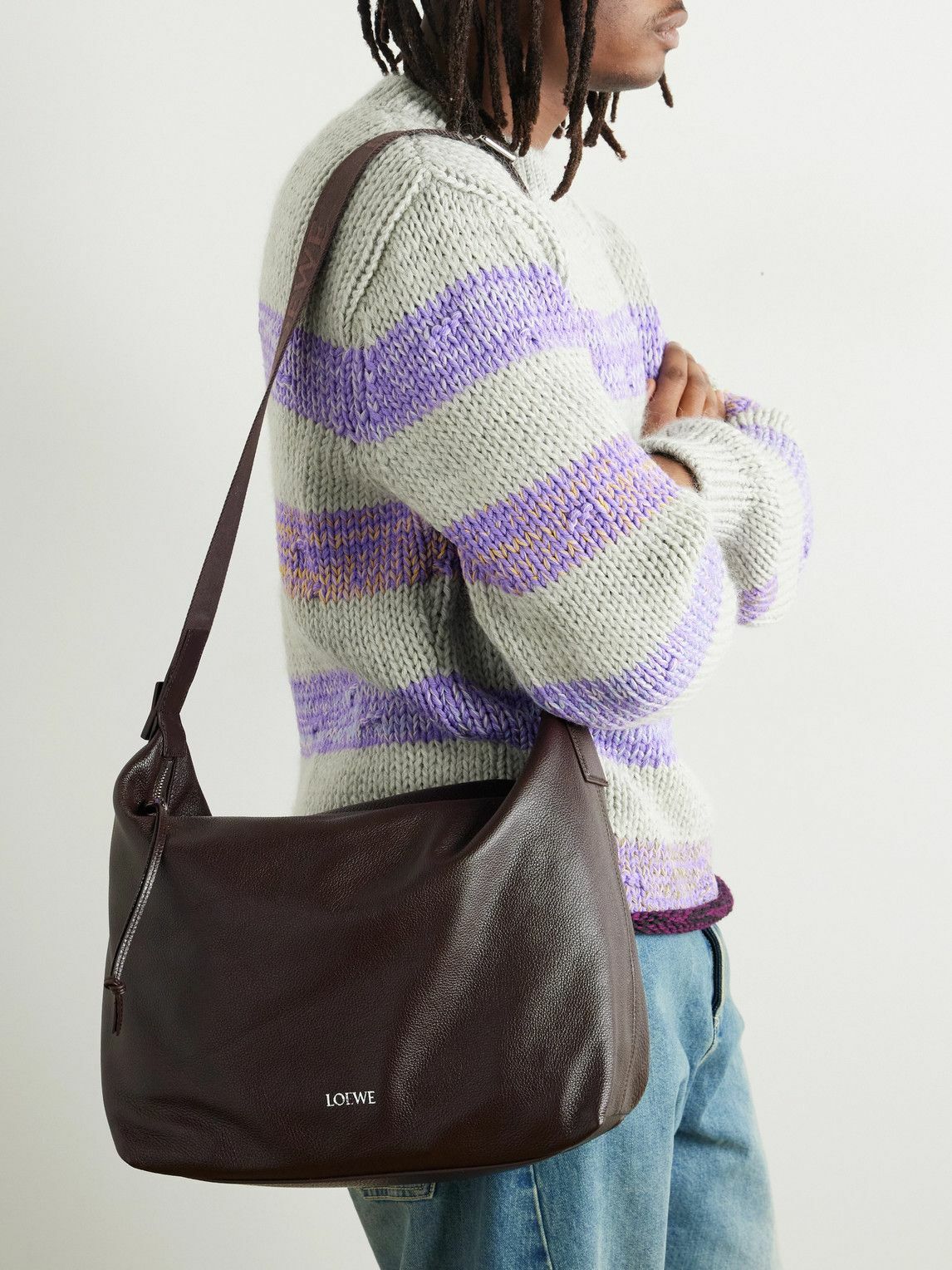 LOEWE - Cubi Leather Messenger Bag Loewe