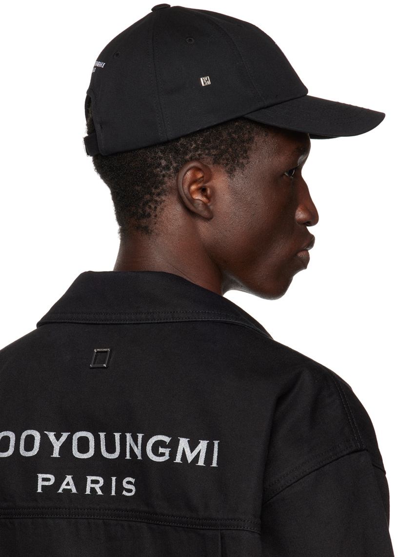 WOOYOUNGMI Black Embroidered Cap Wooyoungmi