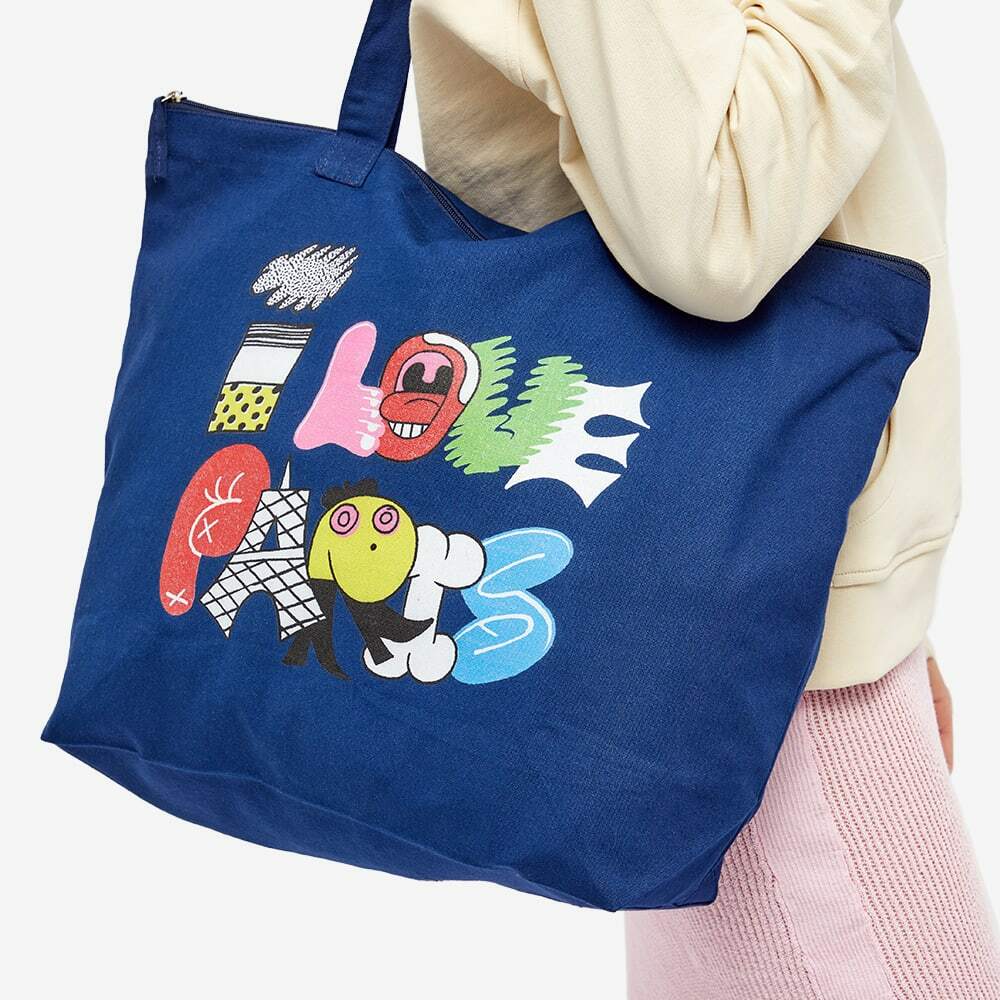 Carne Bollente Womens Love From Paris Tote Bag In Cream Carne Bollente