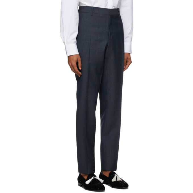 Burberry Blue Check Slim Suit Burberry
