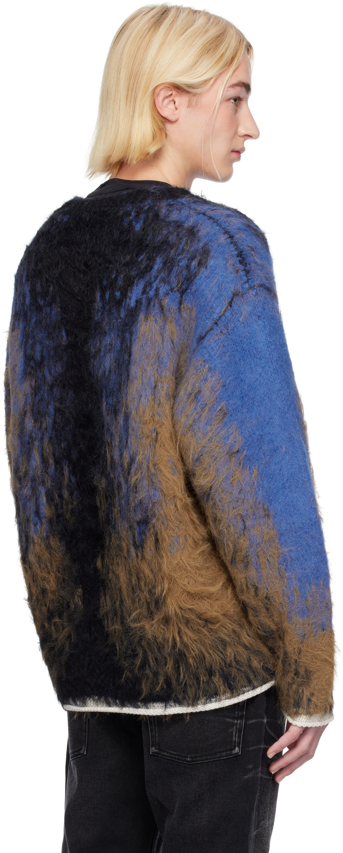 Y/Project Blue & Black Hairy Gradient Sweater Y/Project