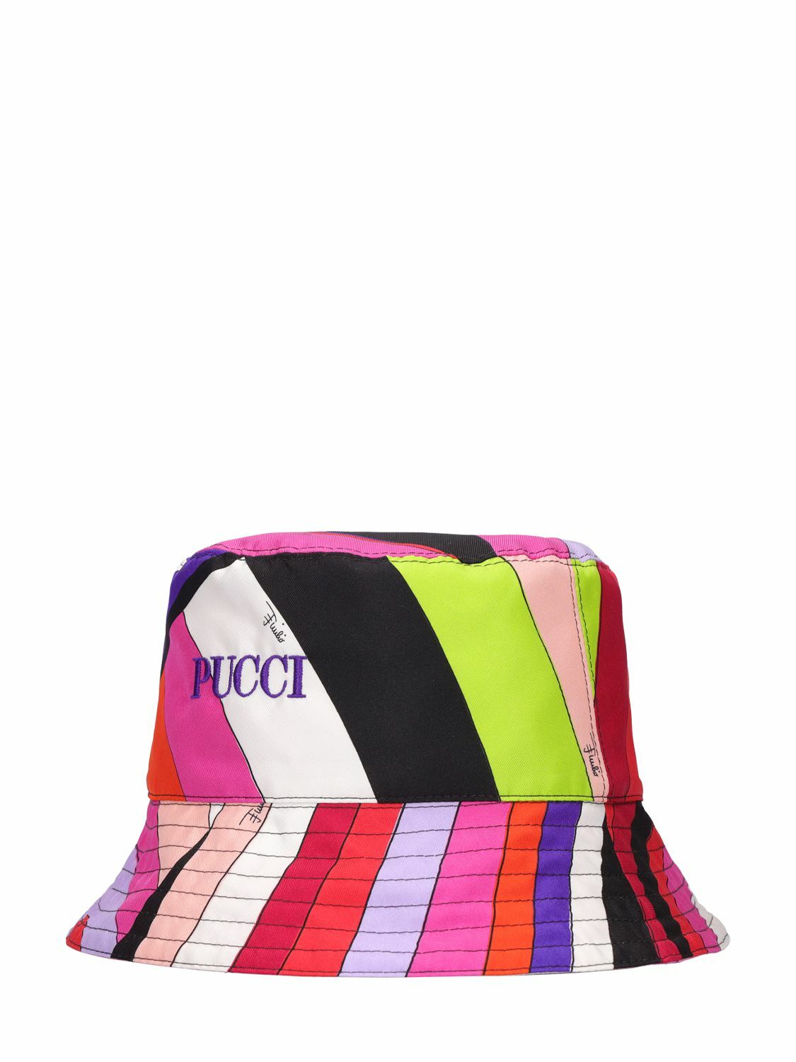 PUCCI Reversible Silk Bucket Hat Emilio Pucci