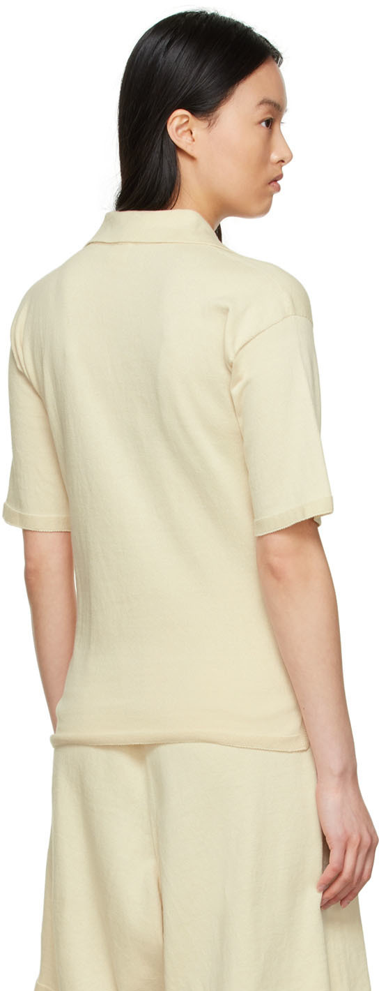 Baserange Off-White Organic Cotton Polo Baserange