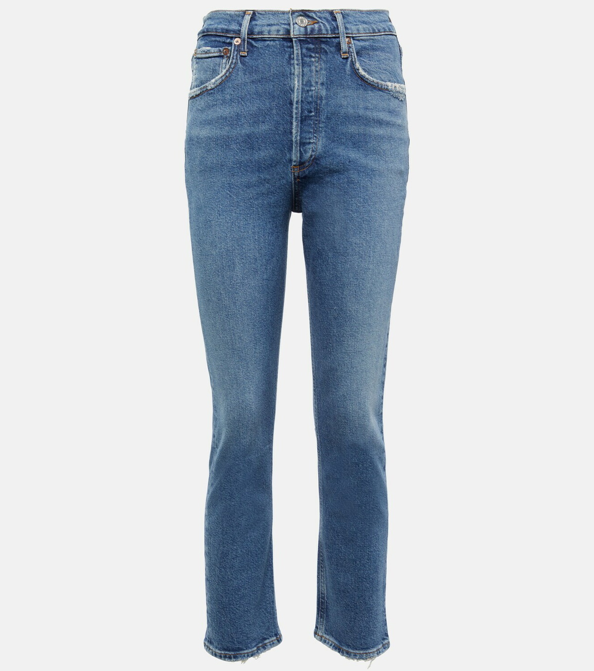 Agolde - Riley high-rise cropped slim jeans AGOLDE