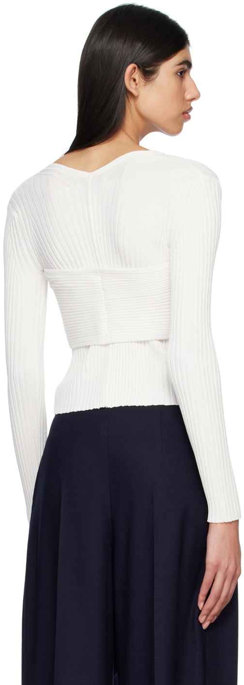 Recto Off-White Two-Way Cardigan Recto