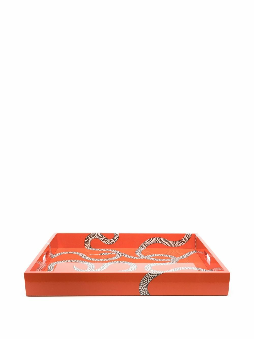 Jonathan Adler Orange Eden Snake-Print Tray Jonathan Adler