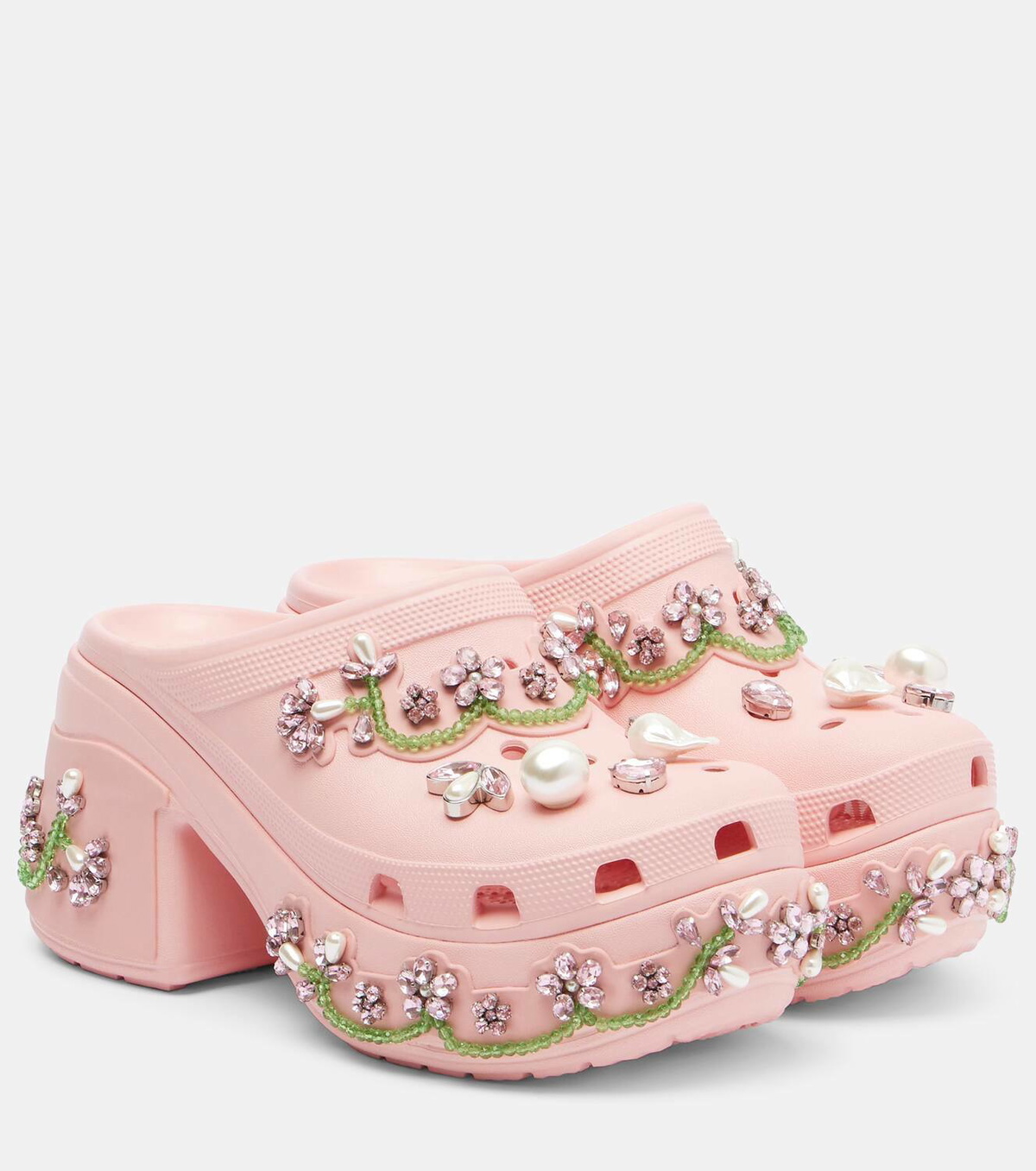 Simone Rocha x Crocs Siren embellished platform clogs Simone Rocha
