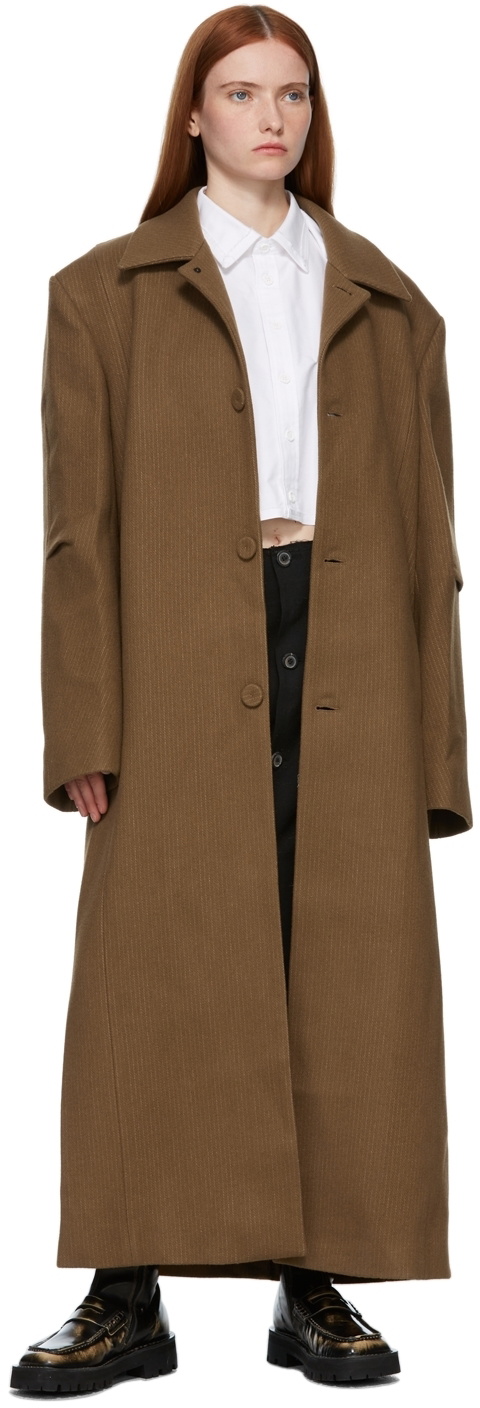 ADER error Tan Pinstriped Coat ADER error