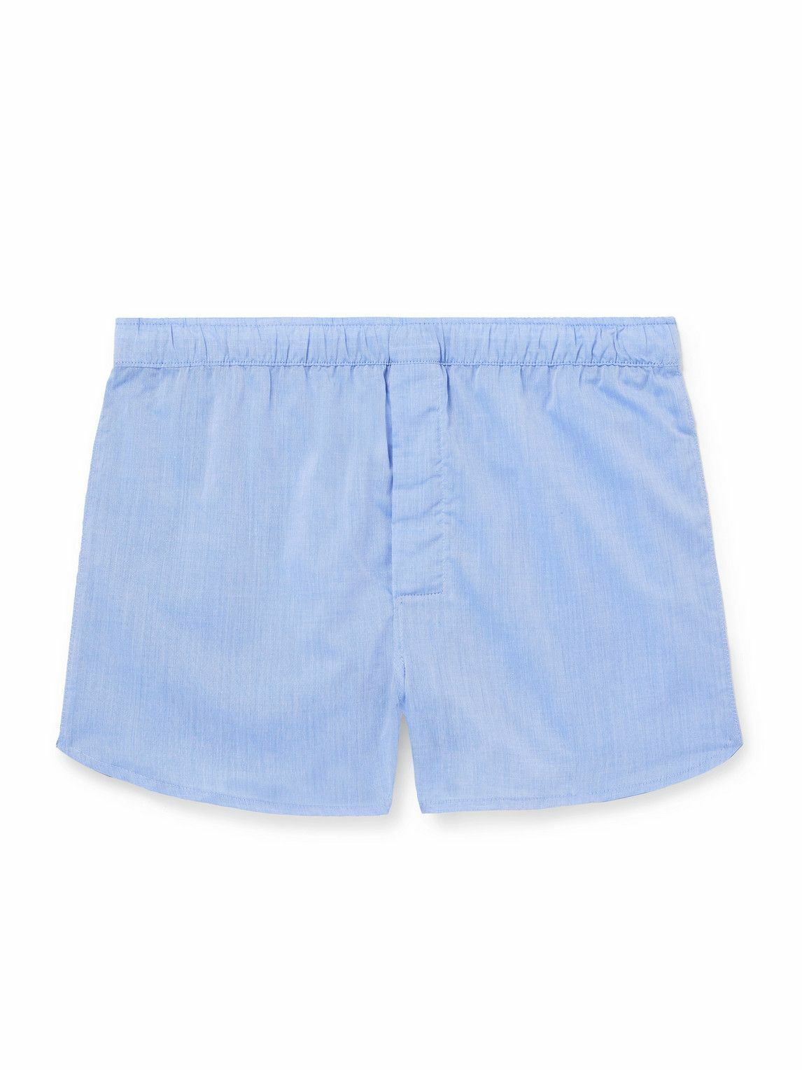 Derek Rose - Amalfi Slim-Fit Cotton Boxer Shorts - Blue Derek Rose