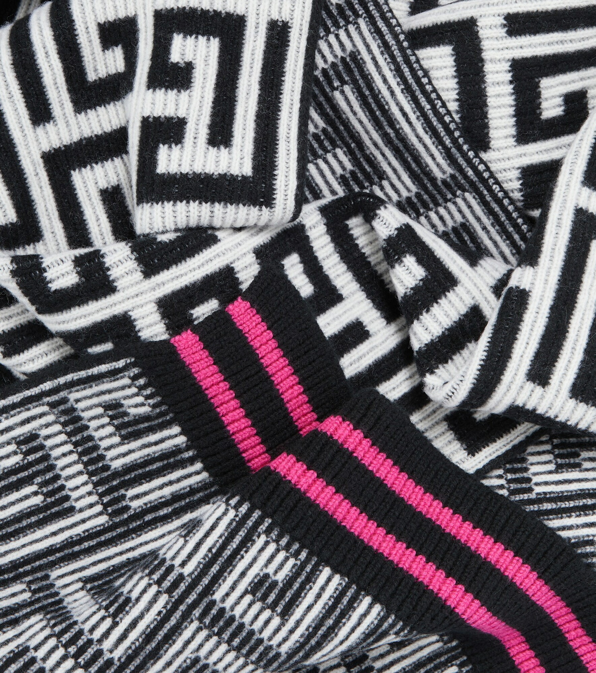 Balmain - Monogram wool and cashmere scarf Balmain