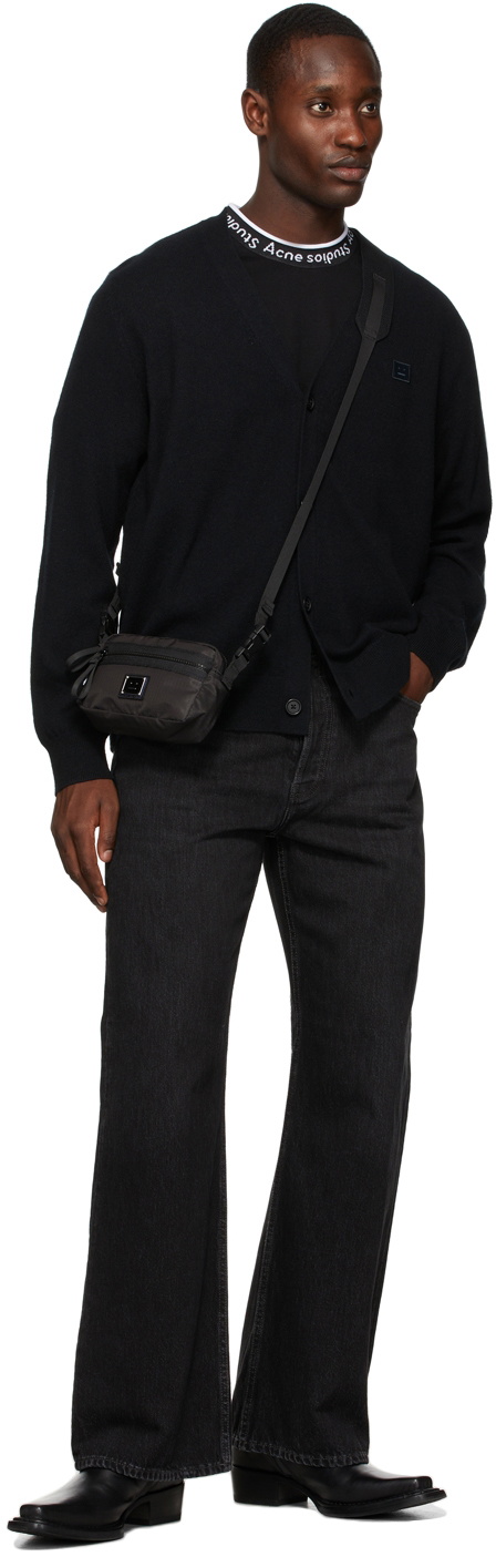 Acne Studios Black Akila Crossbody Face Bag Acne Studios