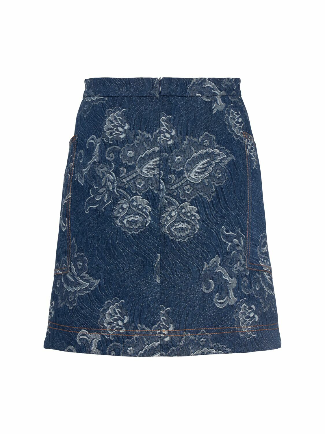ETRO Printed Denim Mini Skirt Etro
