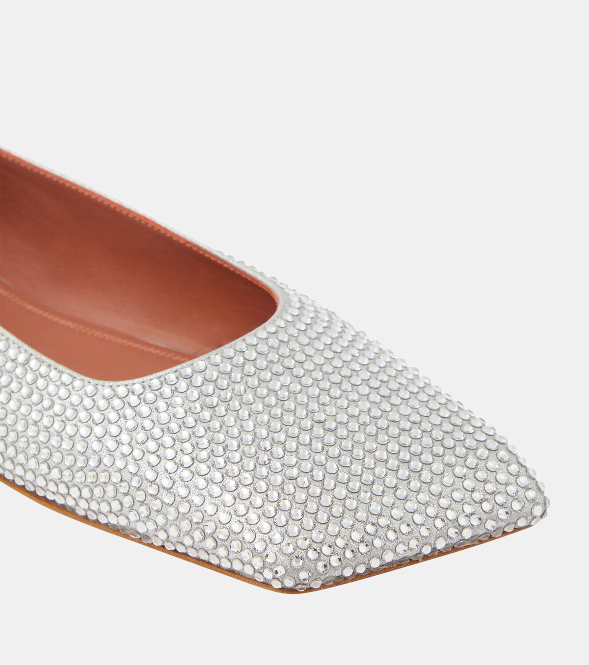 Amina Muaddi Ane embellished suede ballet flats Amina Muaddi