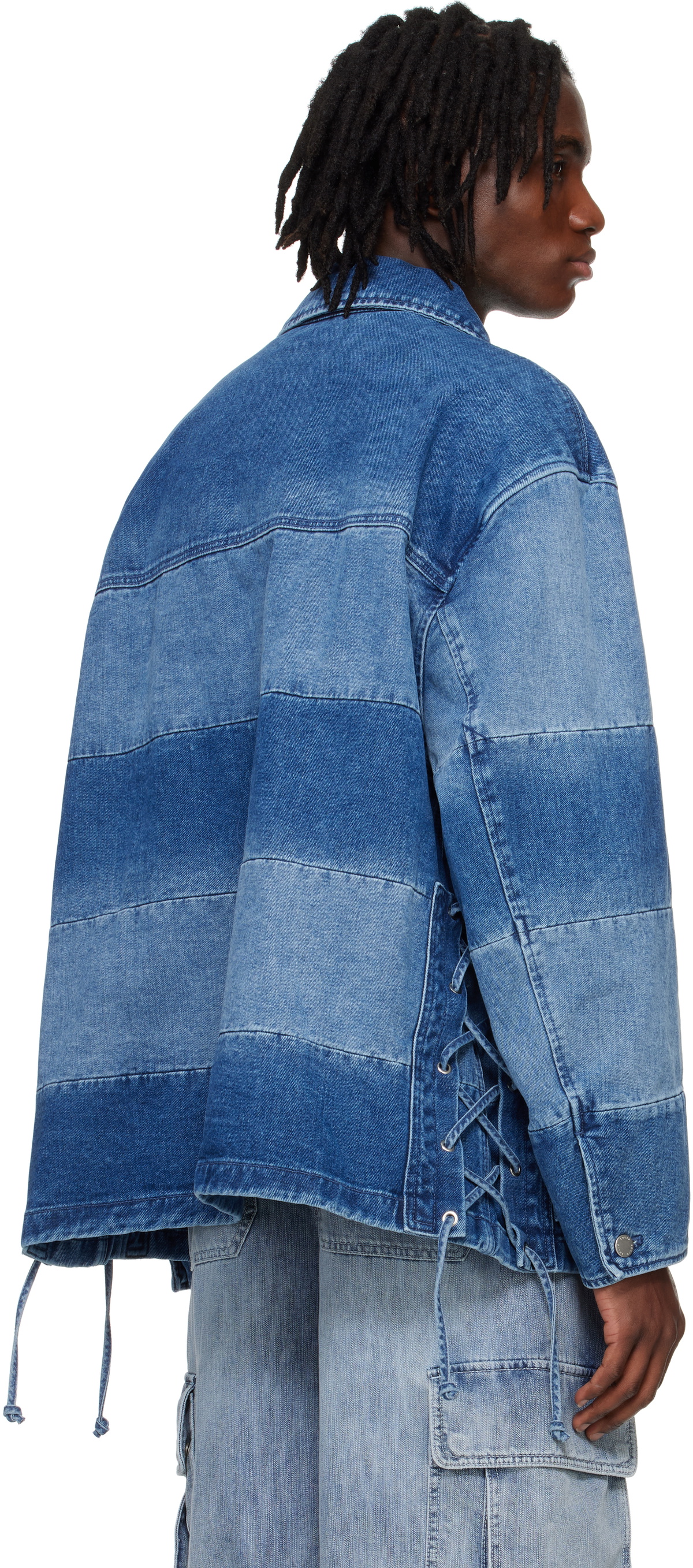 Solid Homme Blue Block Denim Jacket Solid Homme