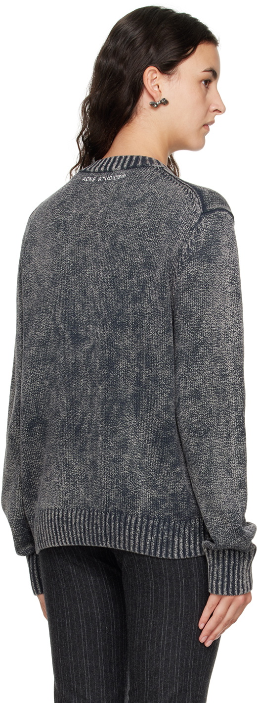 Acne Studios Gray Embroidered Sweater Acne Studios