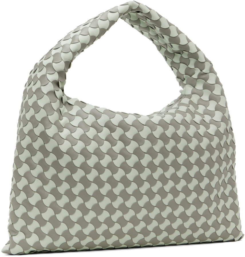 Bottega Veneta Green & Gray Small Hop Bag Bottega Veneta