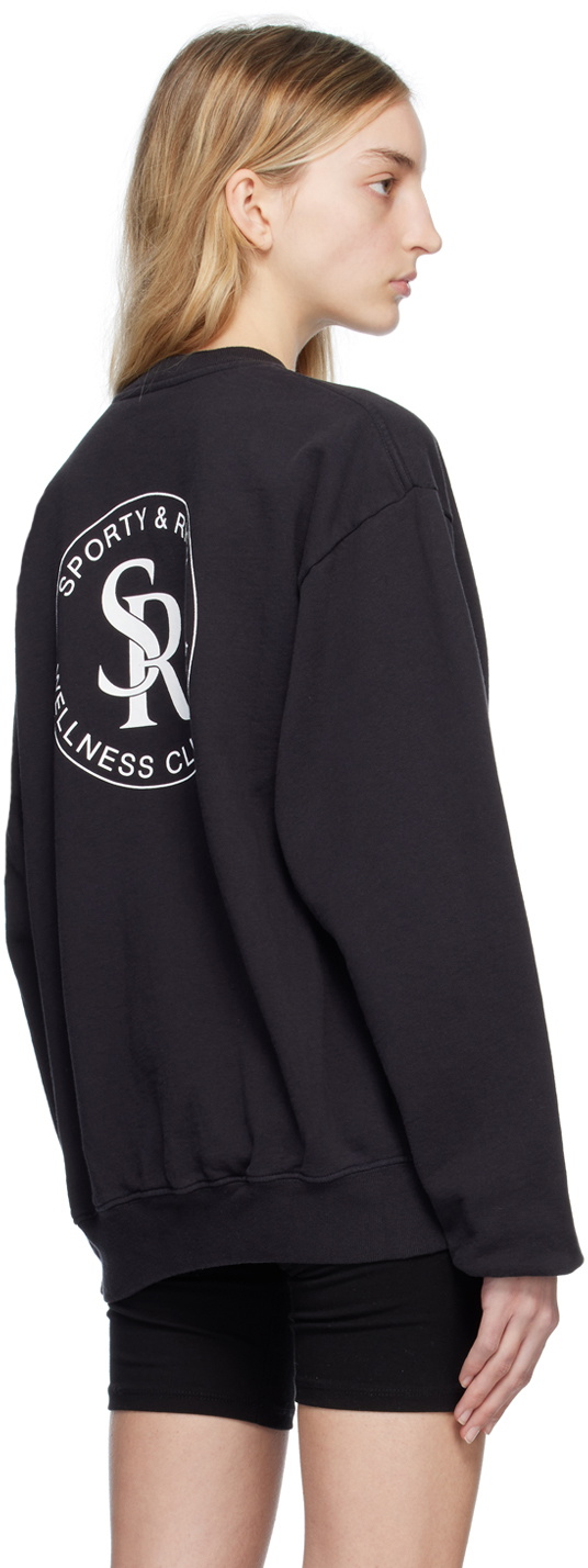 Sporty & Rich Black 'S&R' Sweatshirt Sporty & Rich