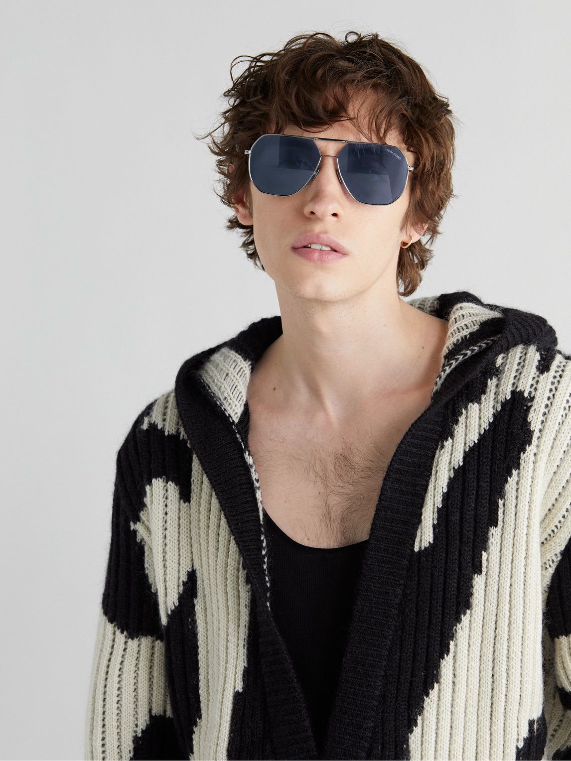 TOM FORD - Aviator-Style Silver-Tone Sunglasses TOM FORD