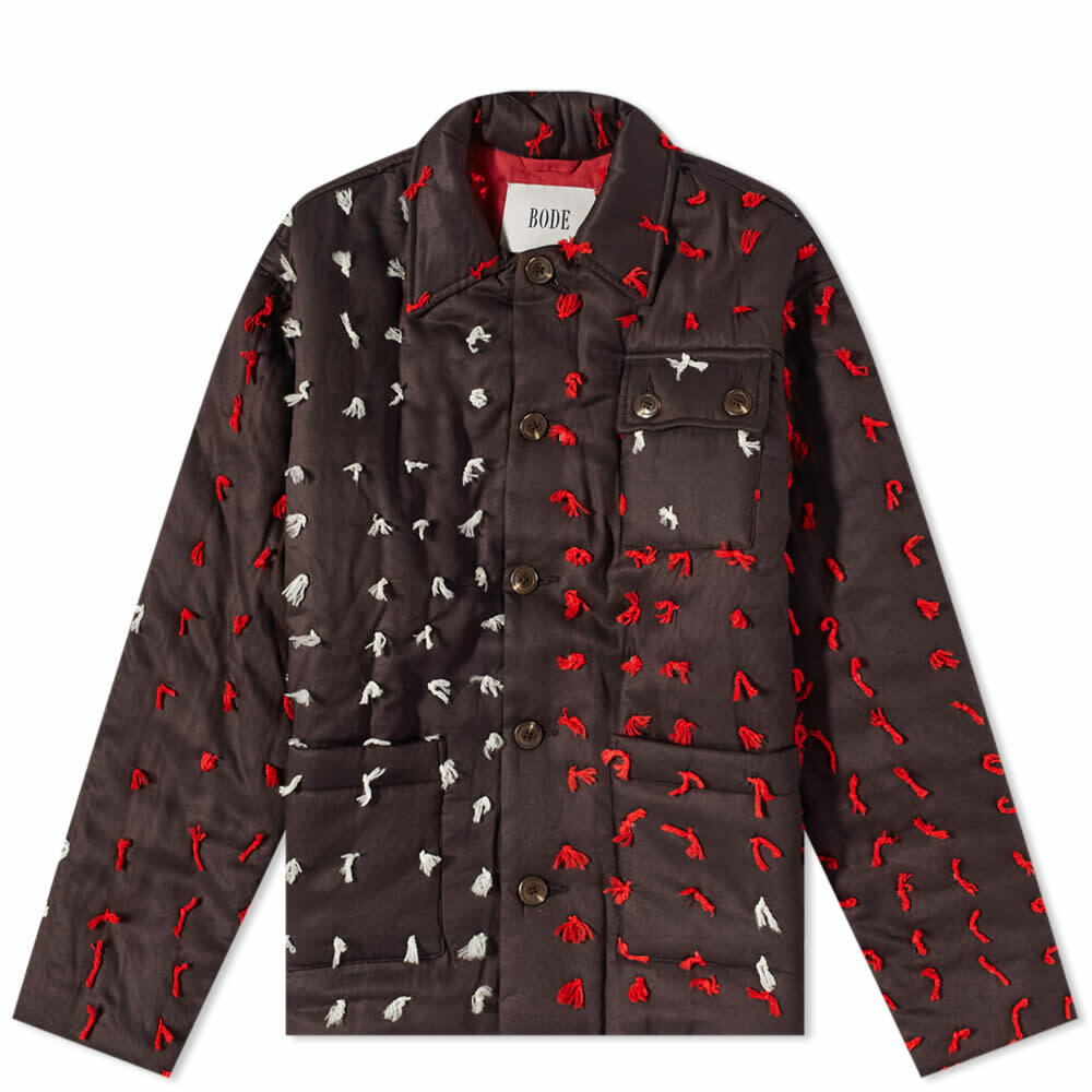 Bode Men's Duo Handtie Quilt Jacket in Black Multi Bode