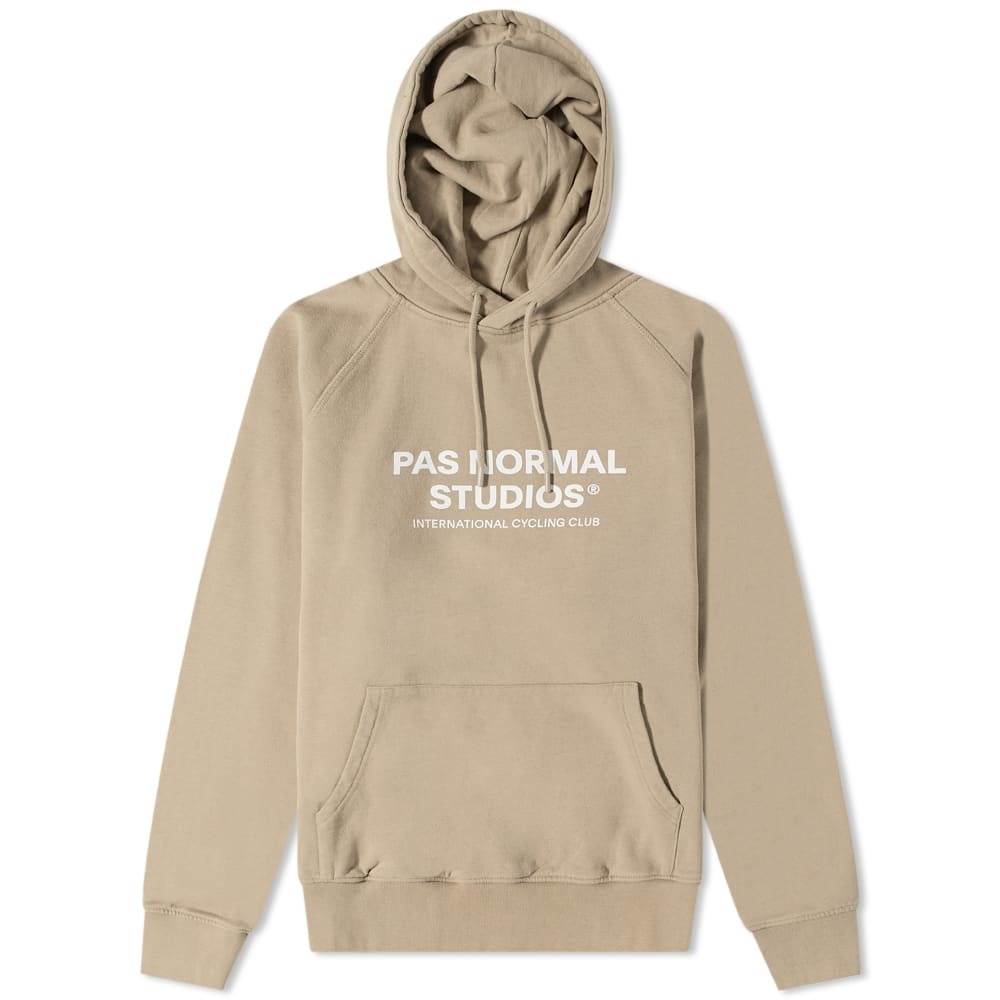 Pas Normal Studios Men's Off-Race Logo Hoody in Beige Pas Normal Studios