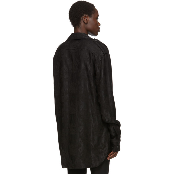 Ann Demeulemeester Black Pattern Shirt Ann Demeulemeester