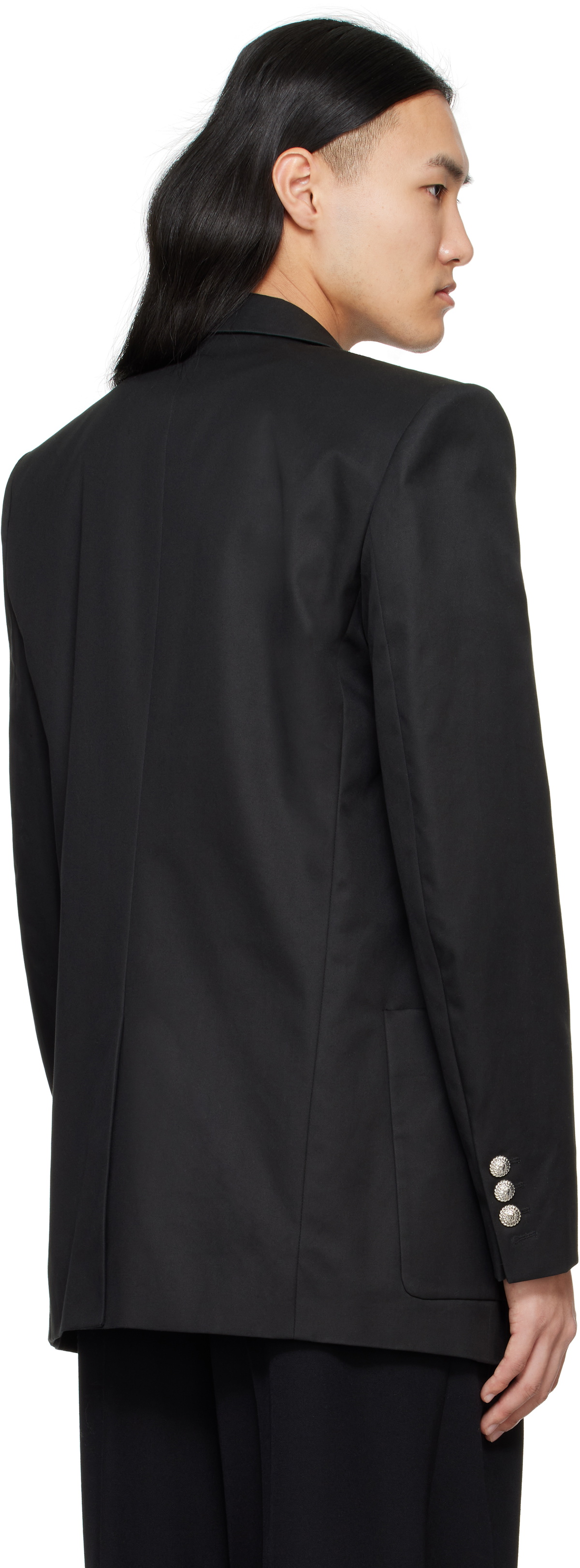 Balmain Black Six Button Jacket Balmain
